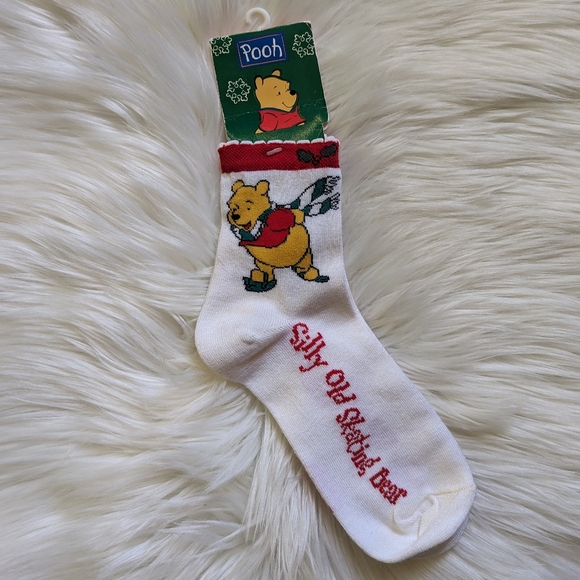 Disney | Accessories | Vintage Winnie The Pooh Holiday Socks | Poshmark